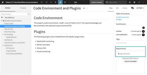 Concept Workflow Documentation In A Wiki Dataiku Knowledge Base