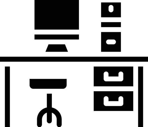 Computer Table Vector Icon 36567577 Vector Art At Vecteezy