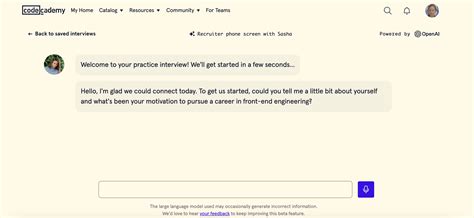 mock interview practice with codecademy s ai interview simulator