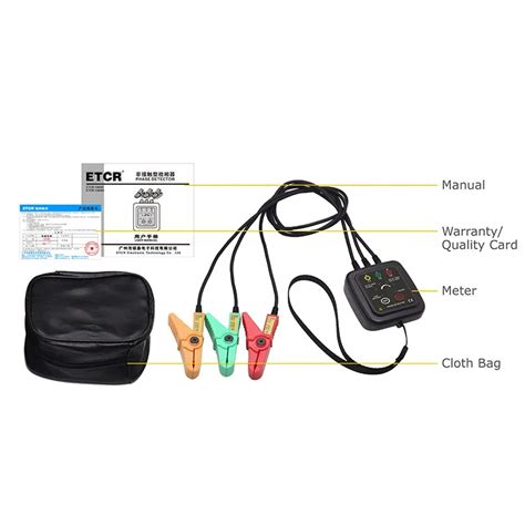Etcr1000c Non Contact Digital Phase Sequence Detector