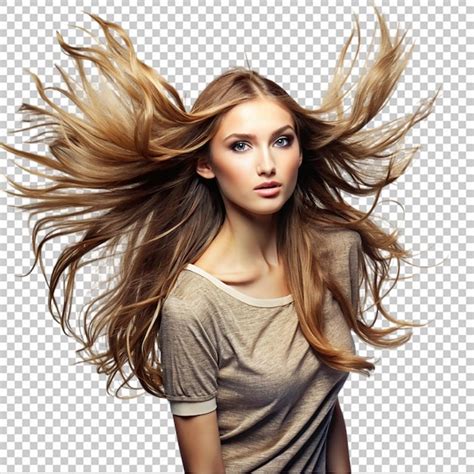 Fashion Model Hair Waving On Wind Png Premium Ai Generated Psd