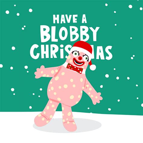 Mr Blobby Christmas Card Boomf