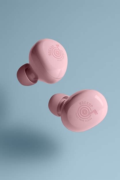 Premium Psd Wireless Earbuds Mockup Design