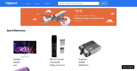 Flipkart Clone Codesandbox