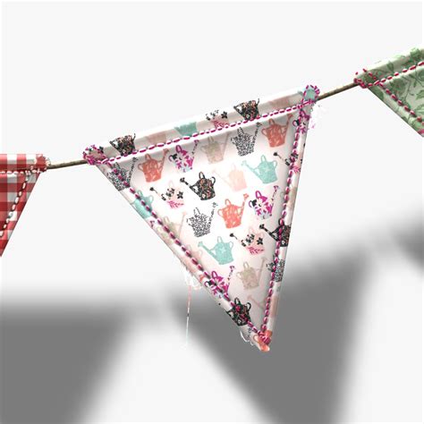 파티 깃발 3d 모델 6 3ds C4d Dae Dxf Fbx Obj Free3d