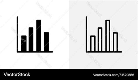 Chart Histogram Icon Set Royalty Free Vector Image