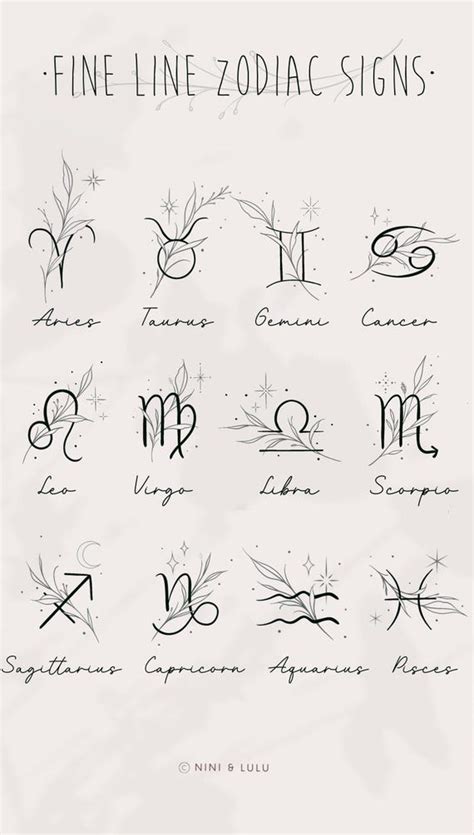 Zodiac Sign Tattoo Ideas