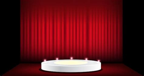 극장 무대 벡터 일러스트 레이 션 프리미엄 벡터