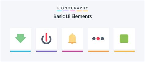 Basic Ui Elements Flat 5 Icon Pack Including Unchecked Box Bell Sign Chating Creative Icons