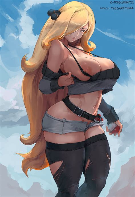 Cynthia Pokemon By Cutesexyrobutts Hentai Foundry