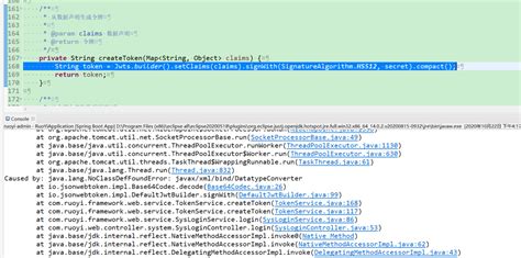 关于token兼容，目前jdk1 8 271出现问题 · Issue I1za6w · 若依 Ruoyi Vue
