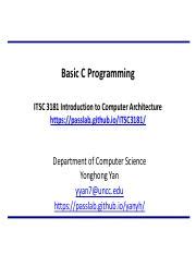 Introduction To C Programming Basics Syntax And Pointers Course Hero