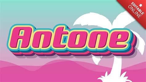 Antone Holidays Text Effect Generator