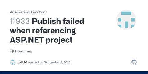 Publish Failed When Referencing Aspnet Project · Issue 933 · Azure