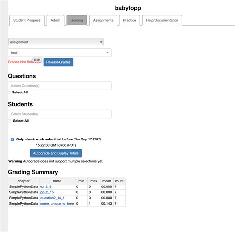 Working With Assignments