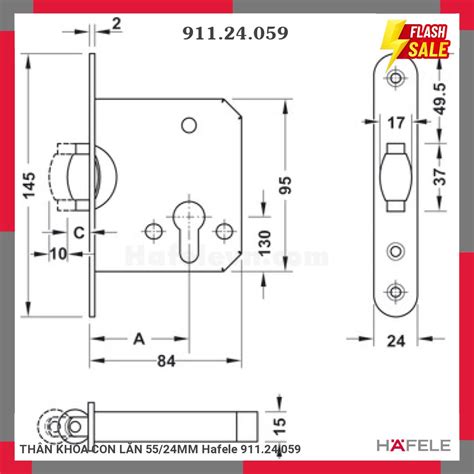 ThÂn KhÓa Con LĂn 55 24mm Hafele 911 24 059