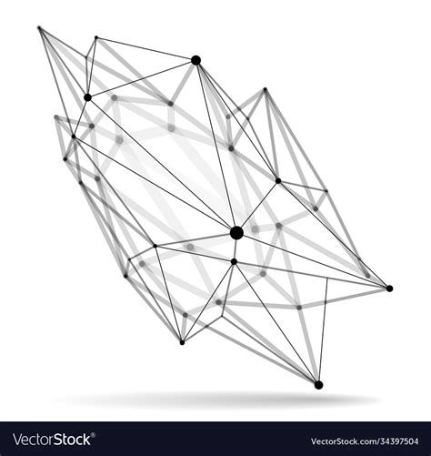 Dimensional Lattice Mesh Abstraction 3d Polygonal Vector Image