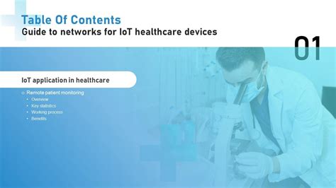 Guide To Networks For IoT Healthcare Devices Table Of Contents IoT SS V PPT PowerPoint