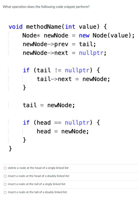 Solved What Operation Does The Following Code