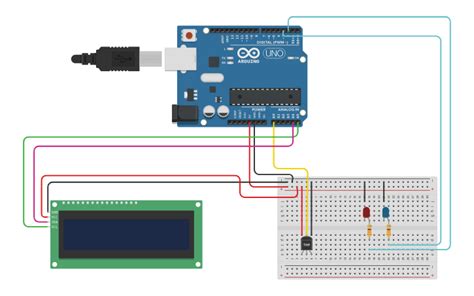 Circuit Design Sensor De Temperatura Y Humedad Tinkercad
