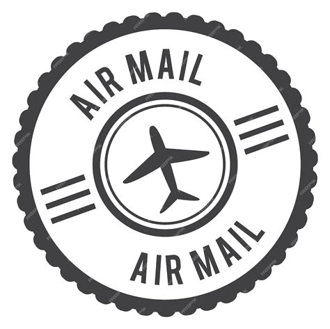 Premium Vector Air Mail Stamp Fast Postal Service Mark