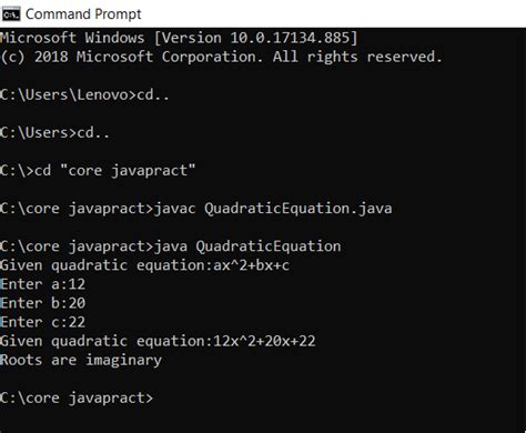 Accept Integer Values For A B And C Which Are Coefficients Of