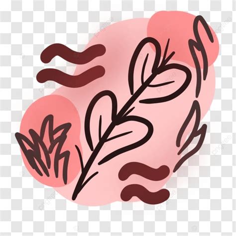 식물을 이용한 미학적 빨간색 디자인8 빨간색 미적인 공장 Png 일러스트 및 Psd 이미지 무료 다운로드 Pngtree