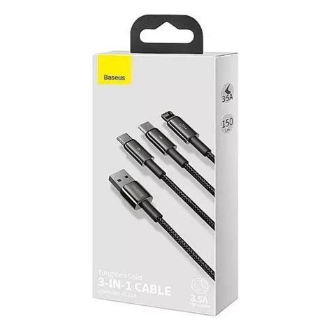 Baseus Tungsten Gold In Usb To Type C Lightning Micro Arj Data Kablosu