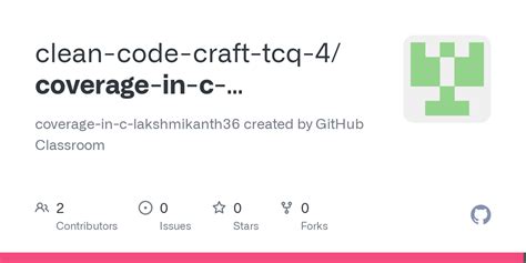 Github Clean Code Craft Tcq 4coverage In C Lakshmikanth36 Coverage