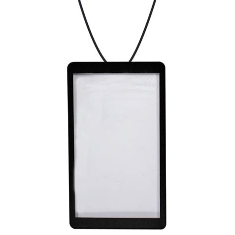 LED White Rectangle Backlit Badge With Lanyard