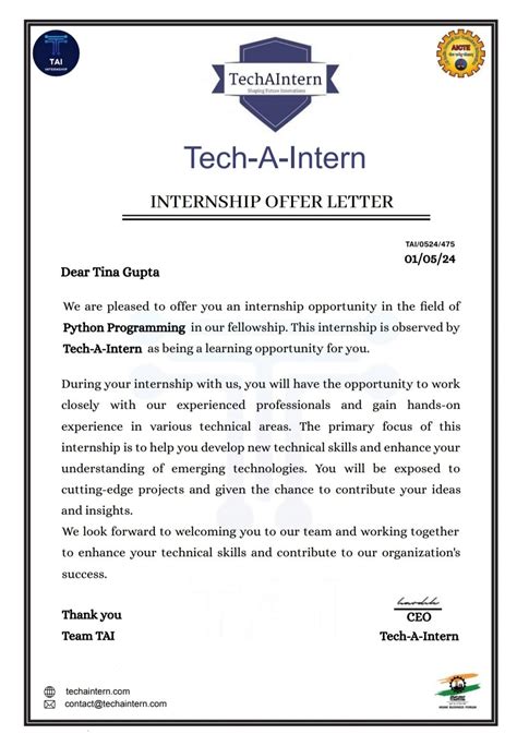 Tina Gupta On Linkedin Techaintern Internship Pythonprogramming Techinternship