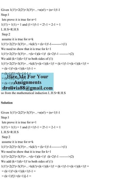 Given 112233nn N1 1step1 Lets Prove Itpdf