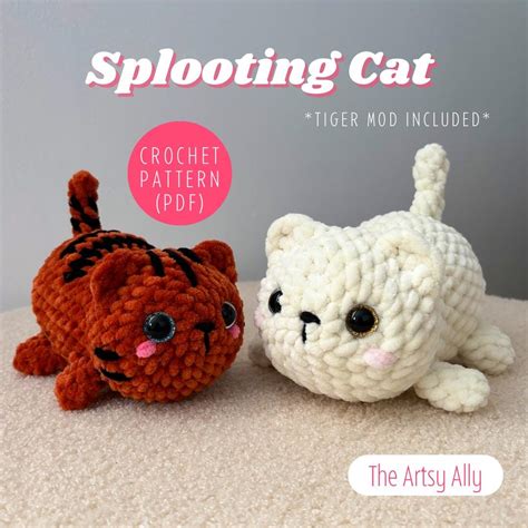 Splooting Cat Crochet Pattern Eng Pdf Etsy