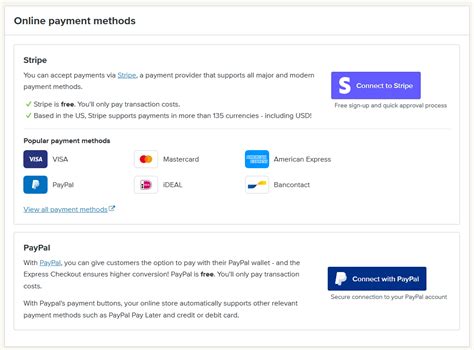Set Up Payment Methods Help Center Webador Com