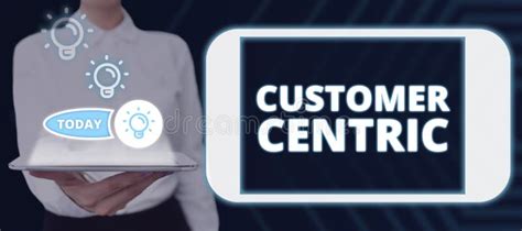 Conceptual Display Customer Centric Word Written On Process Of Looking After Customers To