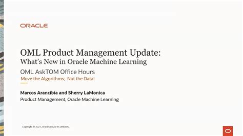 Pm Update Whats New In Oracle Machine Learning On Autonomous Database Youtube