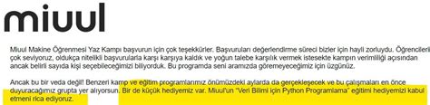 İlker Yilmaz Linkedin‘de Miuul Veribilimi Pythonprogramming
