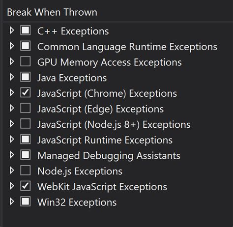 Visualstudio How To Get Visual Studio To Break On Selenium Exceptions