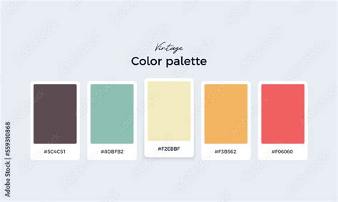 Vintage Color Chart Print Test Page Color Numbers Or Names Rgb Hex Codes Vector Color