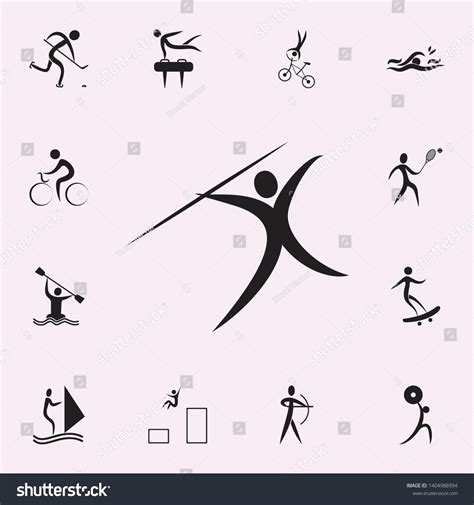 Javelinthrowing Icon Elements Sportsman Icon Premium Stock Vector Royalty Free