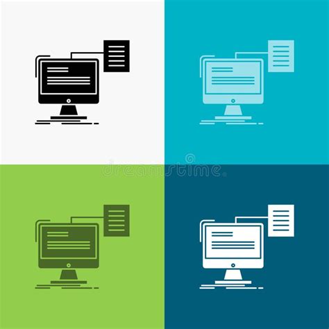 Resume Storage Print Cv Document Icon Over Various Background Glyph Style Design Designed