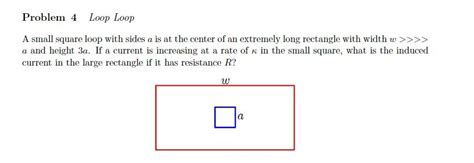 Solved Problem Loop Loop A Small Square Loop With Sides A Chegg