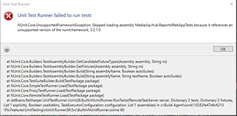 Resharper 201612 Nunitcoreunsupportedframeworkexception With Nunit 3 Test Stack Overflow