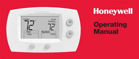 Honeywell Thermostat Manual PDF Download Instructions User Guide Manuals