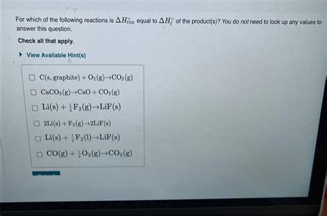 Solved The Standard Heat Of Formation Δhf∘ Is Defined As