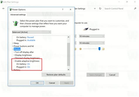 How To Enable Or Disable Adaptive Brightness In Windows 10