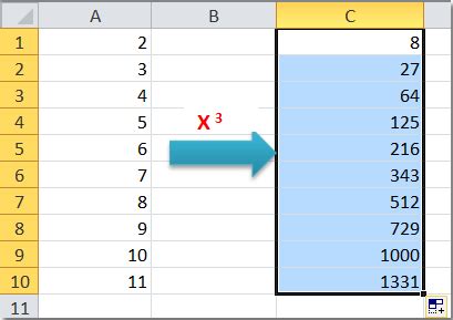How To Do Exponential Calculation To A Range Of Cells In Excel How To Do Exponential Calculation To A Range Of Cells In Excel