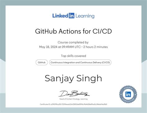 Sanjay Singh On Linkedin Githubactions Cicd Continuousintegration