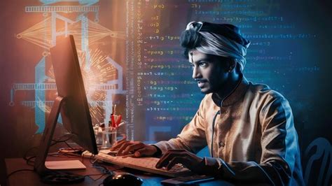 Premium Photo Program Development Concept Young Indian Man Working