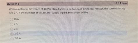 Solved Question 101 ﻿pointwhen A Potential Difference Of 10